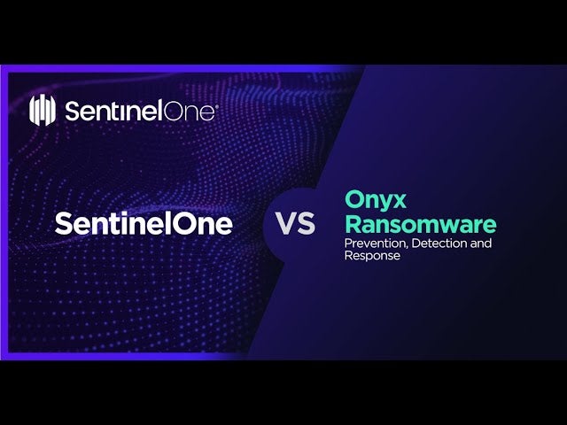 SentinelOne Vs. Onyx Ransomware – Prevention and Detection | SentinelOne KR